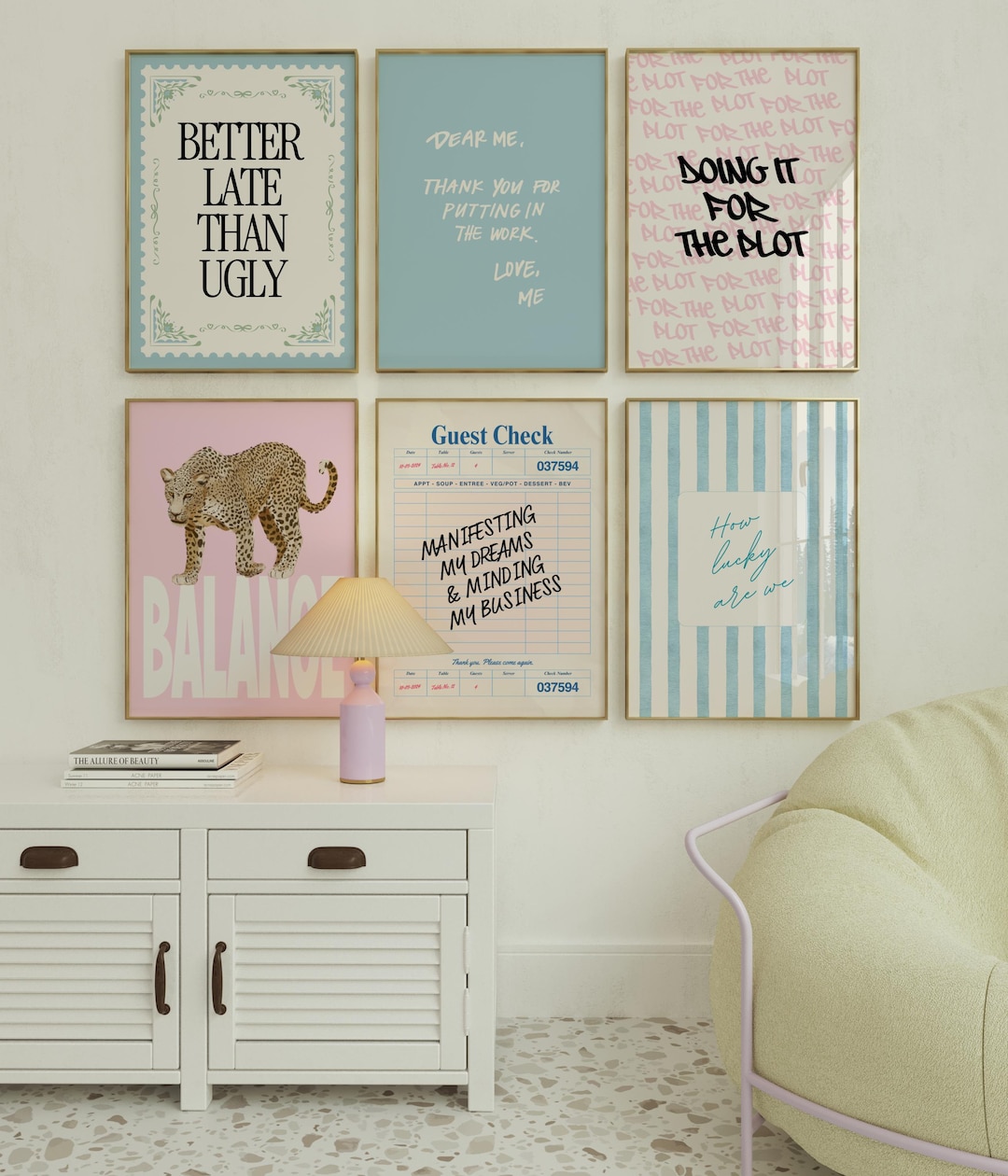 Trendy Study Room Art Set: 6 Motivational Prints (digital Download ...