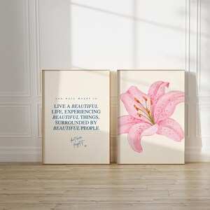 INSPIRATIONAL Beautiful Life Poster| That Girl Wall Art| Wall Decor for ...