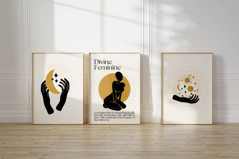 DIVINE FEMININE WALL Art Divine Feminine Poster Spiritual - Etsy