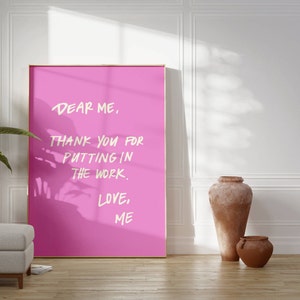 Self Love Pink Poster: Inspirational Dorm Decor (digital Download) - Etsy