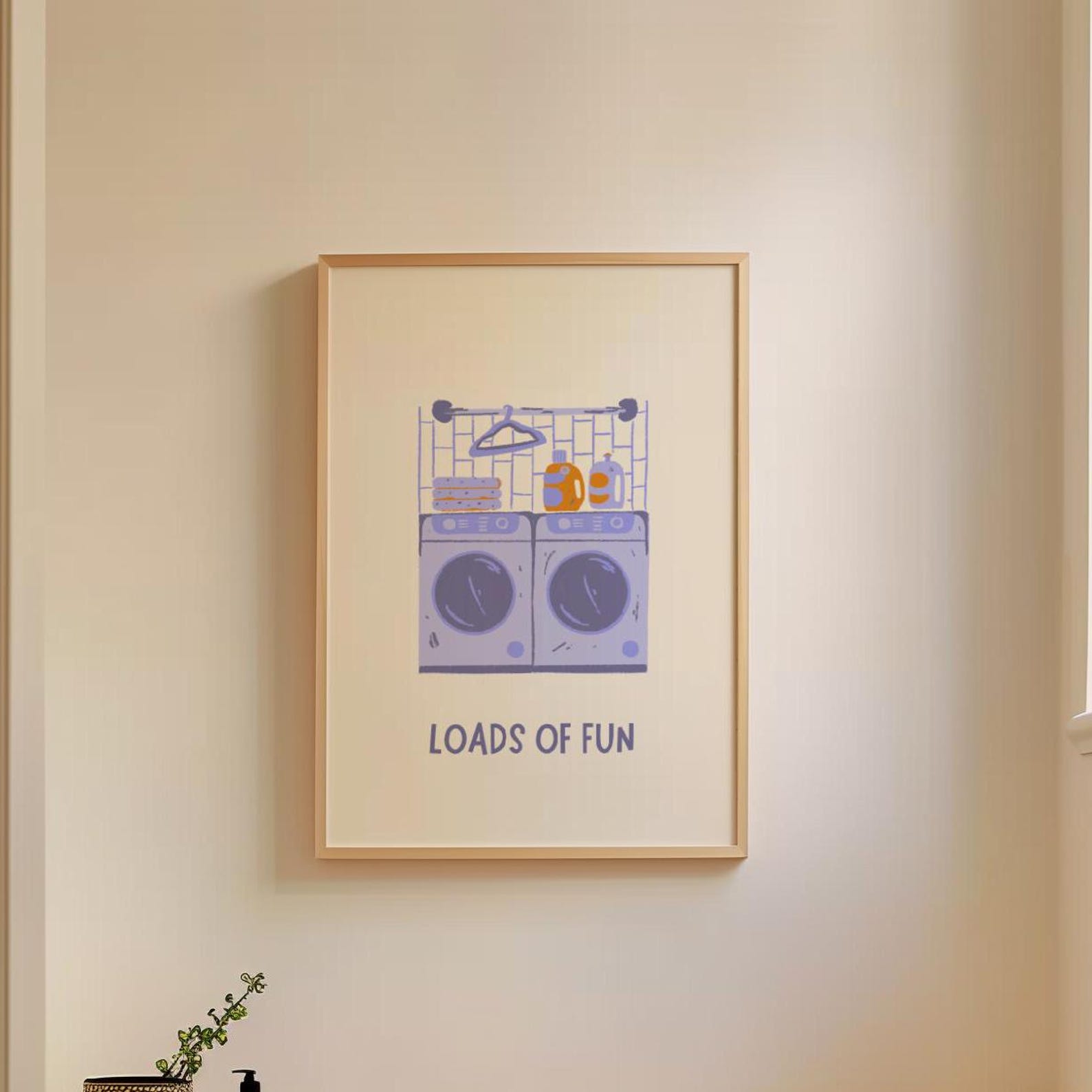Loads of Fun Print Funny Laundry Sign Laundry Room Decor Laundromat ...