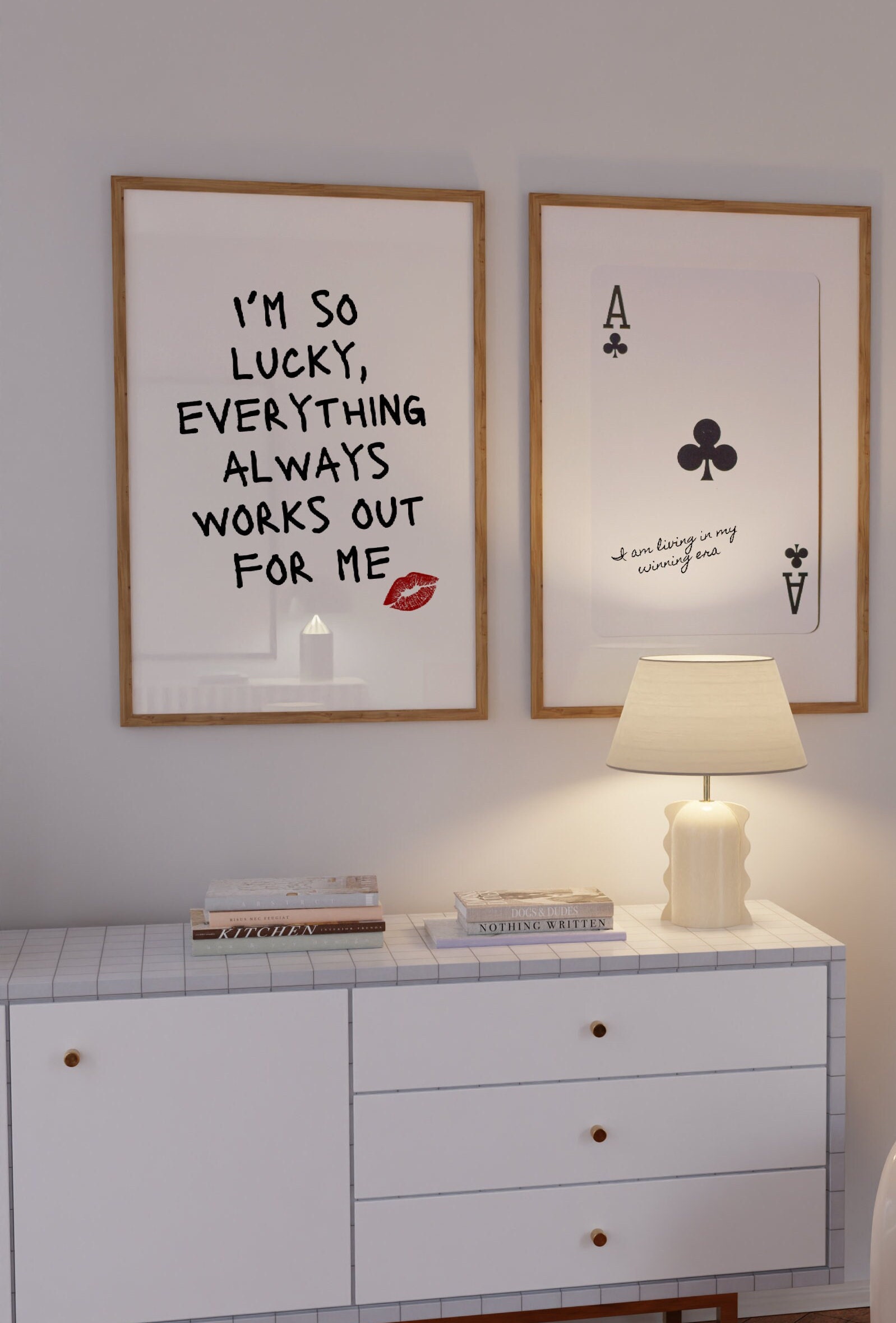 Lucky Girl Syndrome Digital Wall Art Affirmation Digital Prints