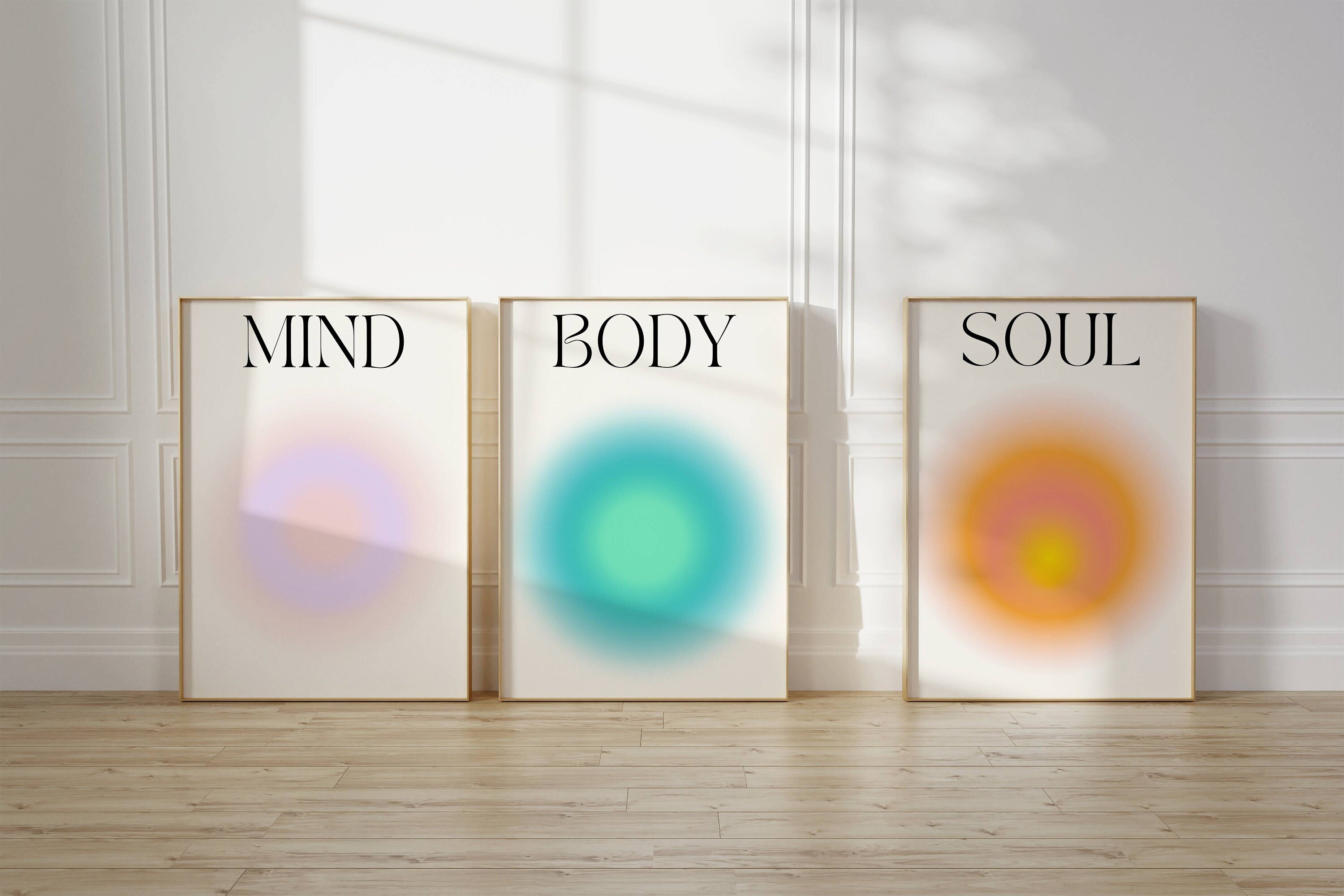 Positive Aura Posters Set of 3 | Spiritual Poster | Colourful Aura ...