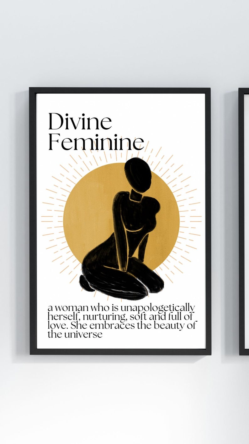 DIVINE FEMININE WALL Art Divine Feminine Poster Spiritual - Etsy