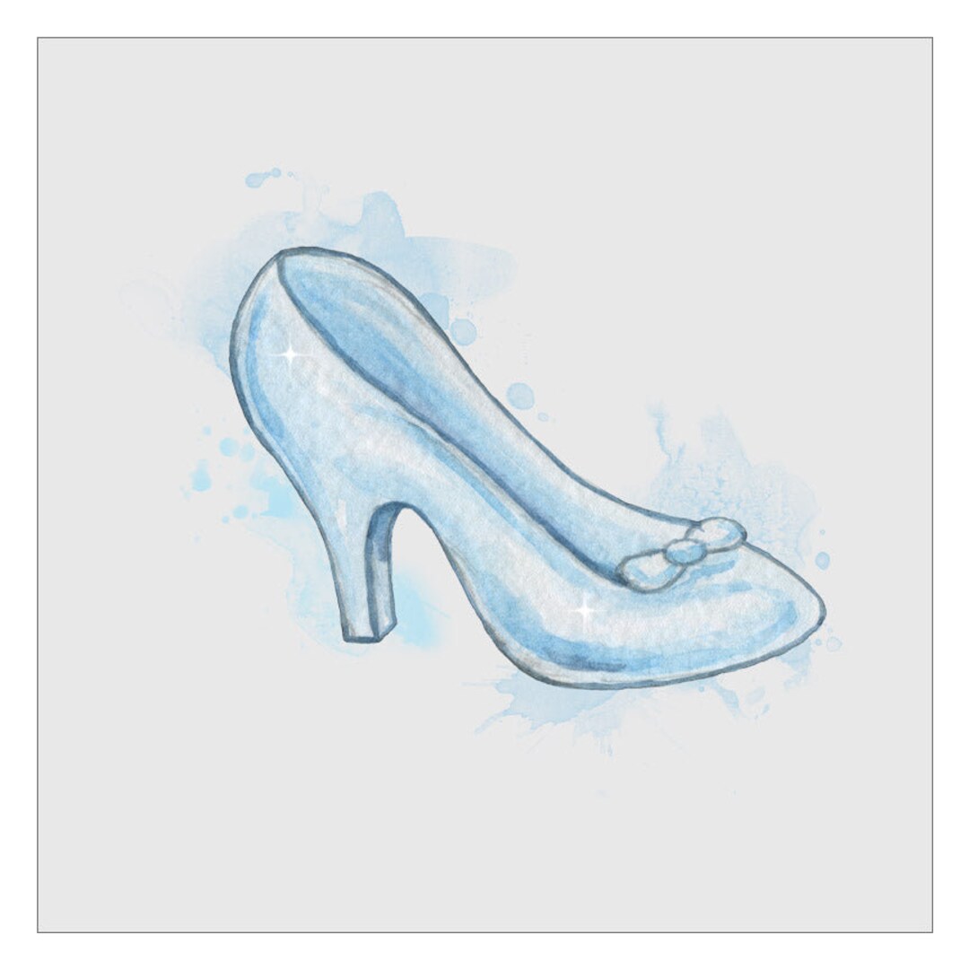 Princess Glass Slipper DTF Transfer Ready for Press, Hot Peel ...