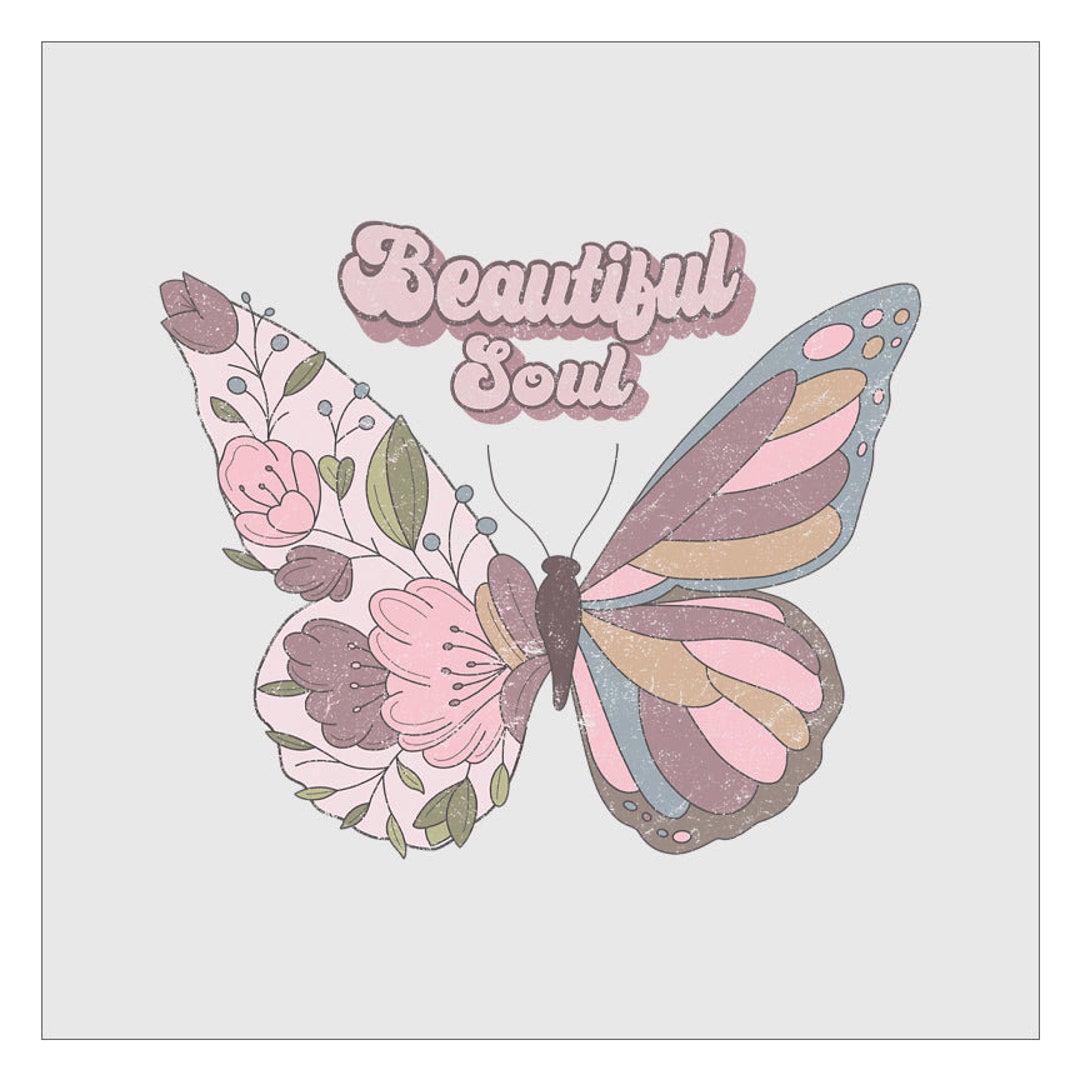 Beautiful Soul Butterfly DTF Transfer Ready for Press, Direct to Film ...
