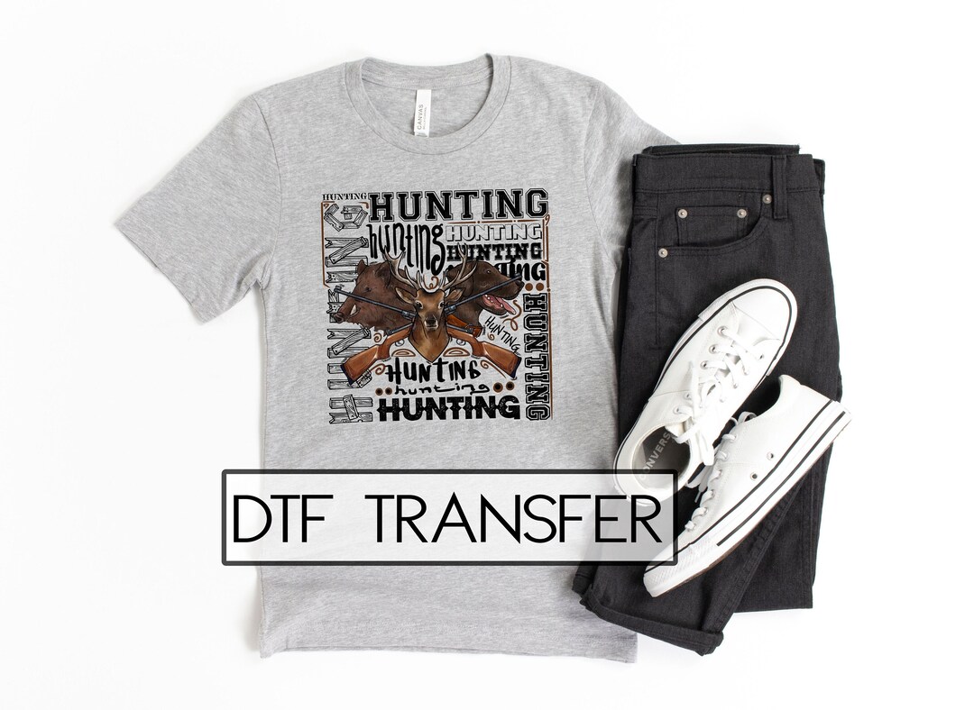 Hunting Typography Letters DTF Transferhunting Shunter DTF Transfer Hot ...