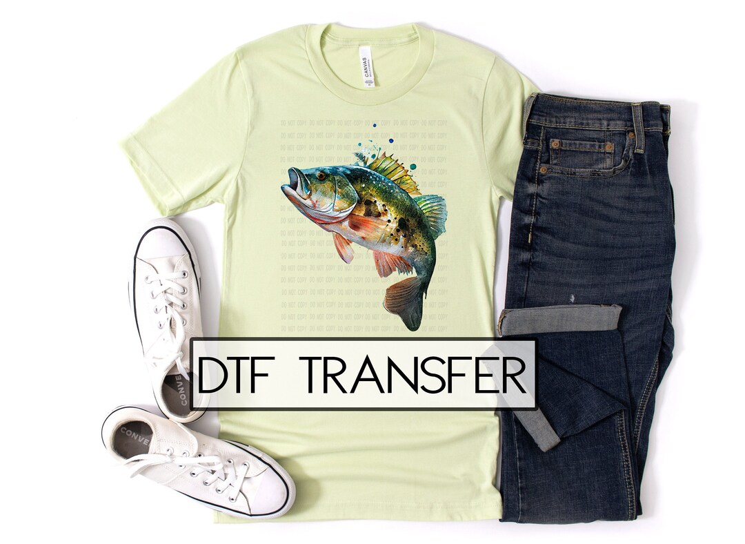 Bass Fish DTF Transfer Fisherman S Gon Fishin Fish S Ready to - Etsy