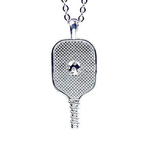 Large Sterling Silver Pickleball Paddle Pendant - Etsy