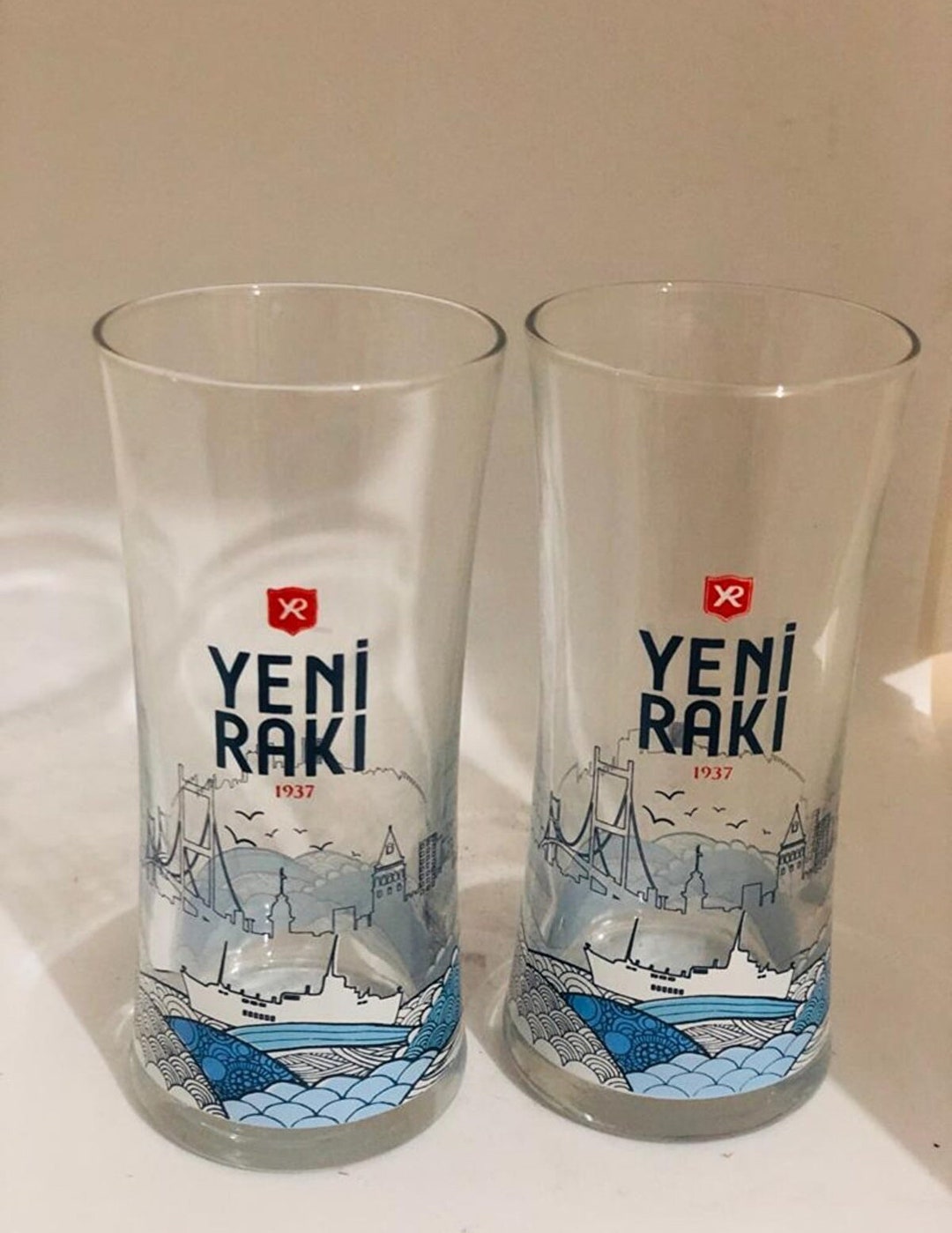 New Raki Istanbul Bosphorus View Theme Raki Glass 6 Pieces - Etsy