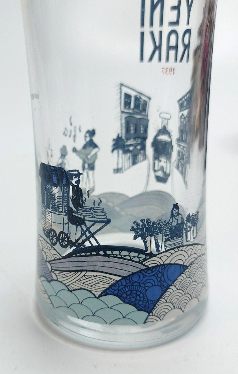New Raki Istanbul Taksim Square Theme Raki Glass 6 Pieces free Shipping ...