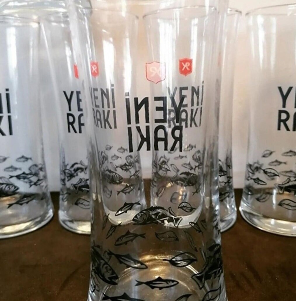 New Raki Floating Fish Theme Raki Glass 6 Pieces free Shipping - Etsy