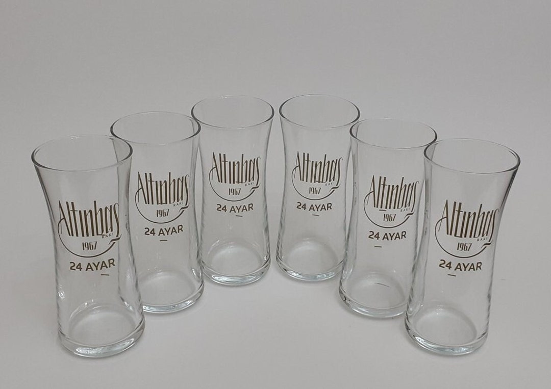 Altinbas Raki 24 Ayar Theme Glass 6 Pieces - Etsy