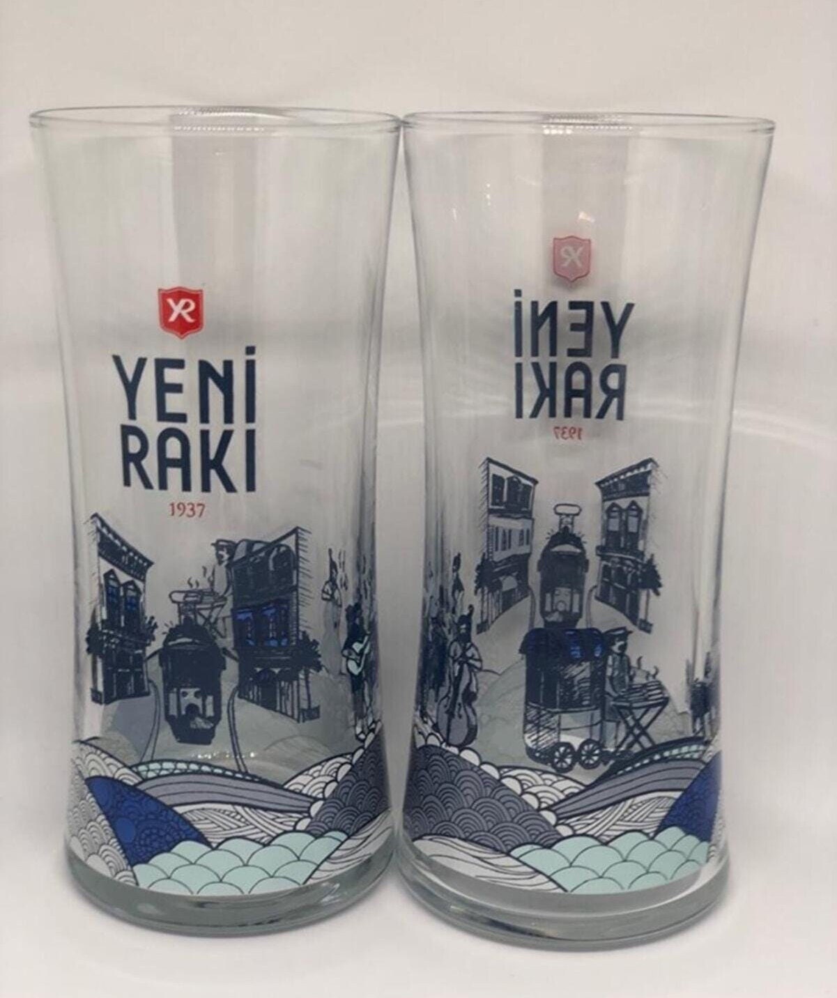 New Raki Istanbul Taksim Square Theme Raki Glass 6 Pieces free Shipping ...