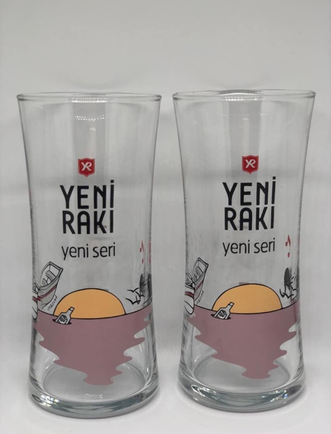 New Raki Sunset Theme Raki Glass 6 Pieces free Shipping - Etsy
