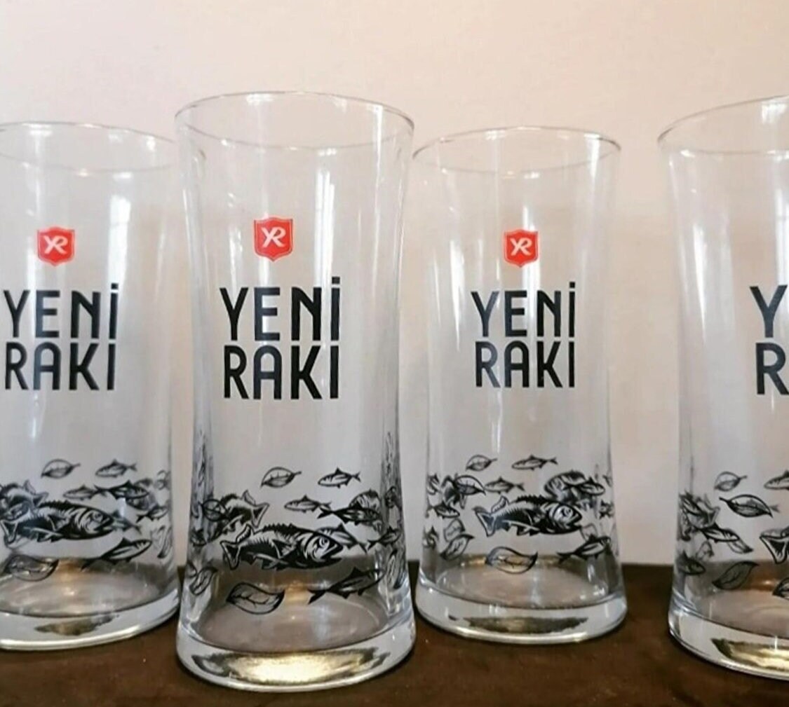 New Raki Floating Fish Theme Raki Glass 6 Pieces free Shipping - Etsy