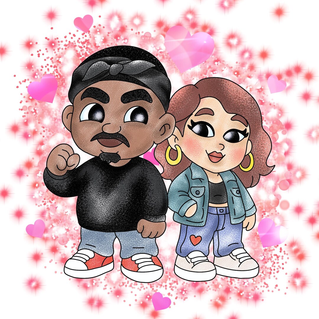 Custom Couple Cartoon - Digital File - Etsy