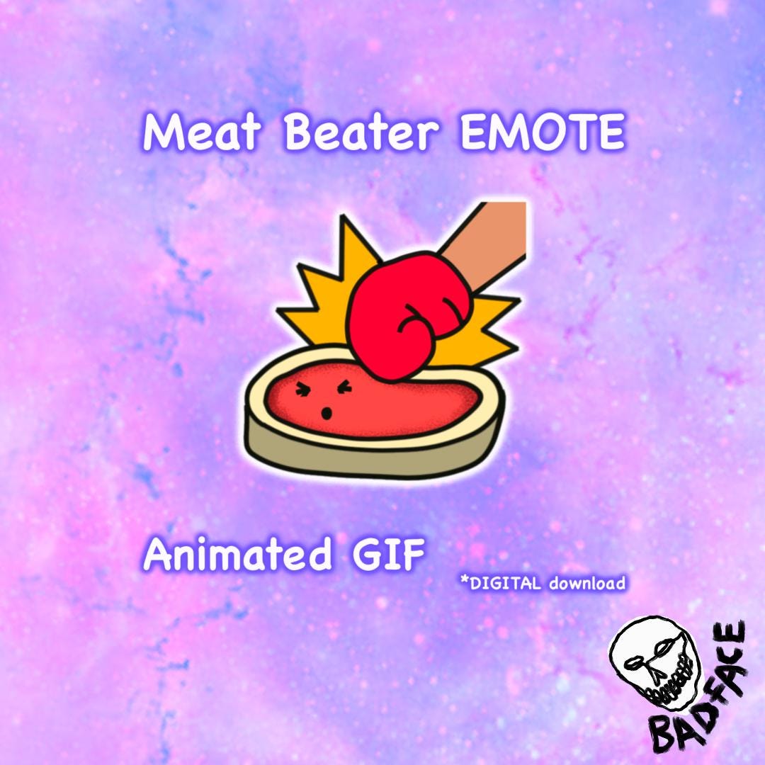 Meat Beater GIF EMOTE - Etsy