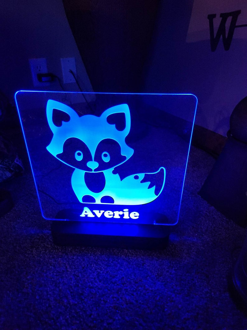 LED Edge Lit Signs With Solid Wood Base - Etsy
