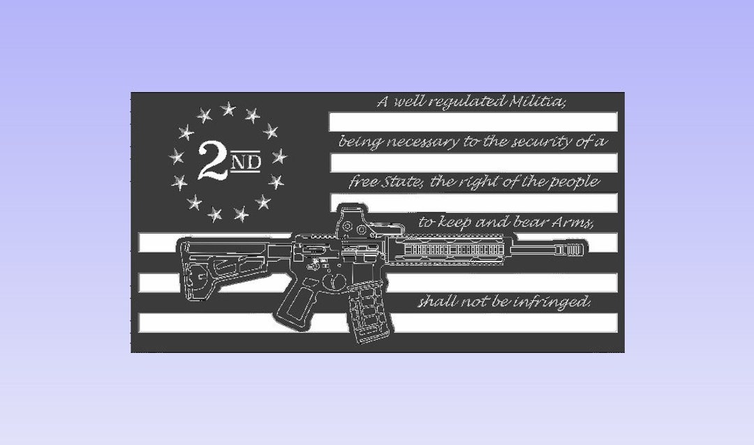 AR-15 2nd Amendment Flag SVG and DXF. - Etsy