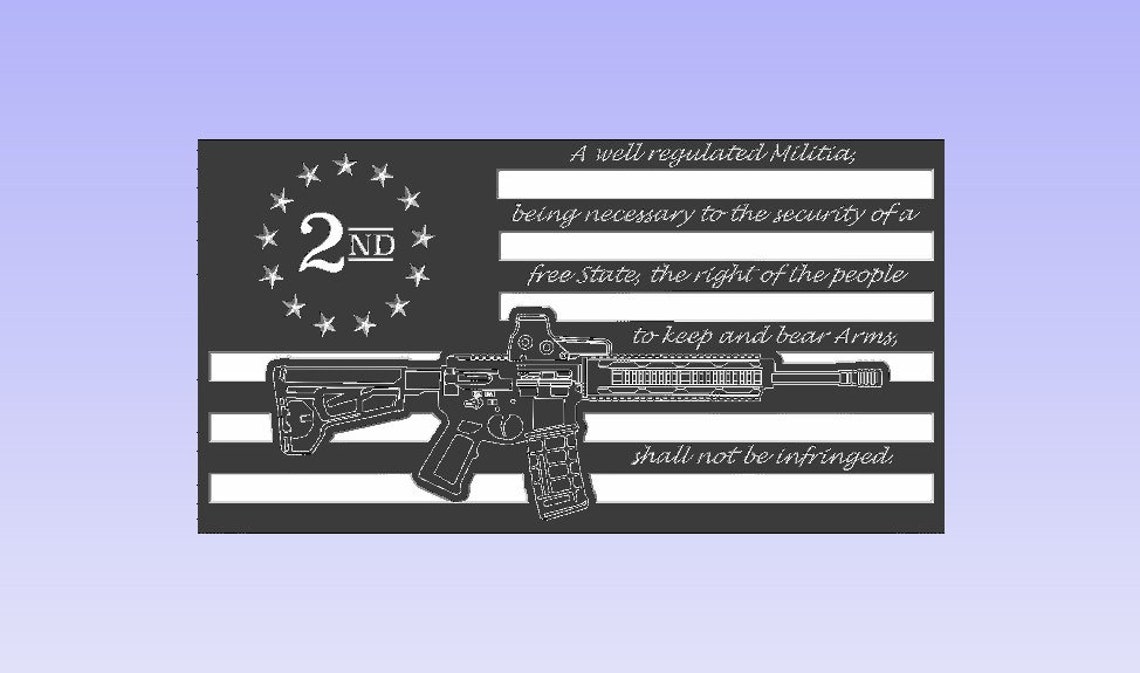 AR-15 2nd Amendment Flag SVG and DXF. - Etsy