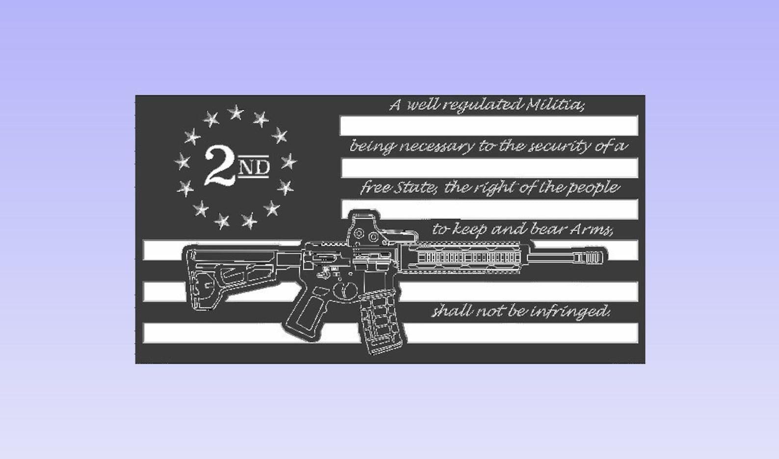 AR-15 2nd Amendment Flag SVG and DXF. - Etsy