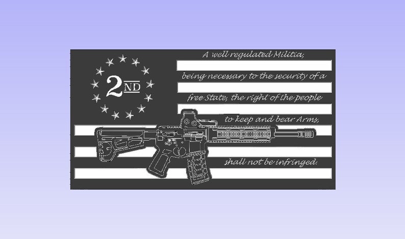 AR-15 2nd Amendment Flag SVG and DXF. - Etsy