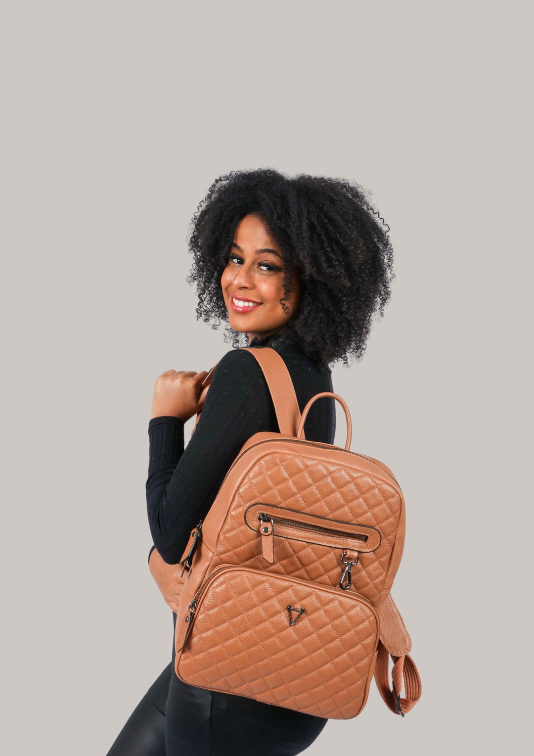 Brown Brazilian Leather Backpack Feminine, Exclusive, Elegant Backpack ...