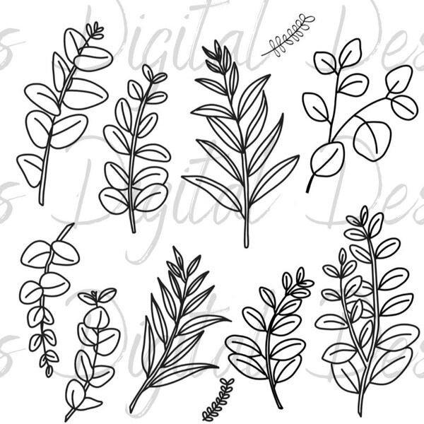 Eucalyptus Svg - Etsy