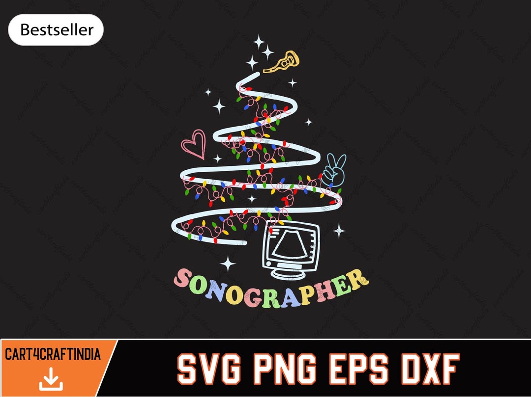 Christmas Sonography Tech Svg, Holiday Sonographer Svg, Design With ...