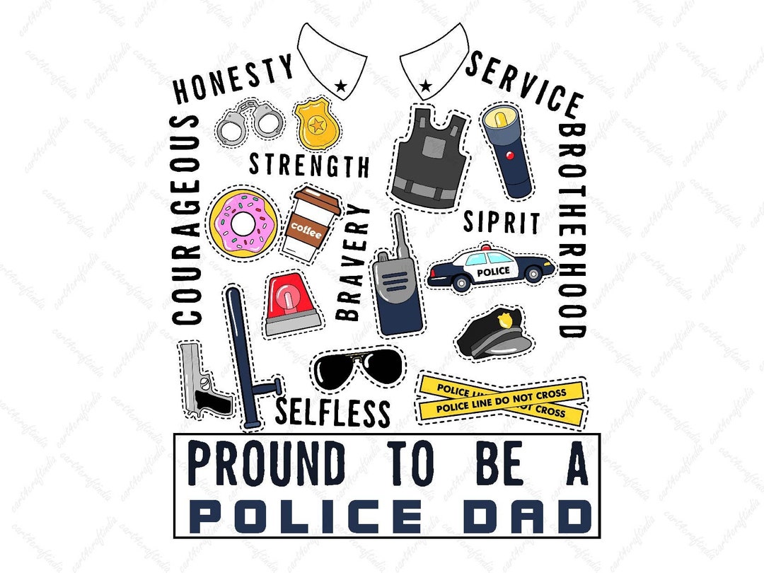 Police Dad, Sheriff, Officer Father Png Designs for Etsy, Fathers Day ...