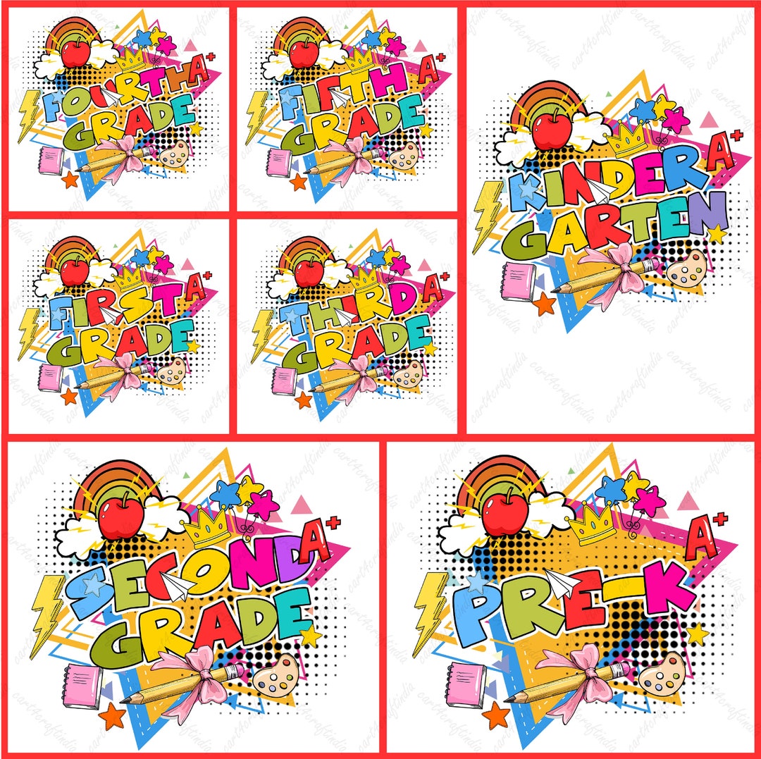 Retro Back to School PNG Digital Download: Team Grade, Retro Teacher ...