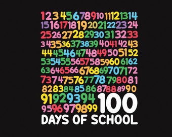 100th Day of School Teacher Kids 100 Days Math Numbers Svg, 100 Days of ...
