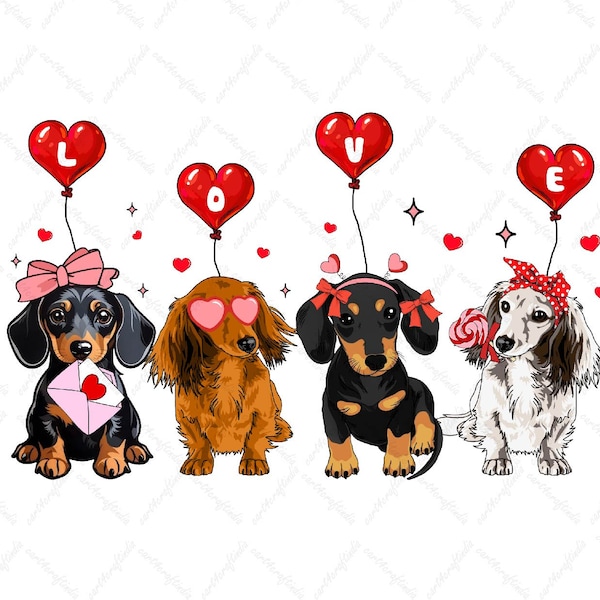 Dachshund Valentines - Etsy