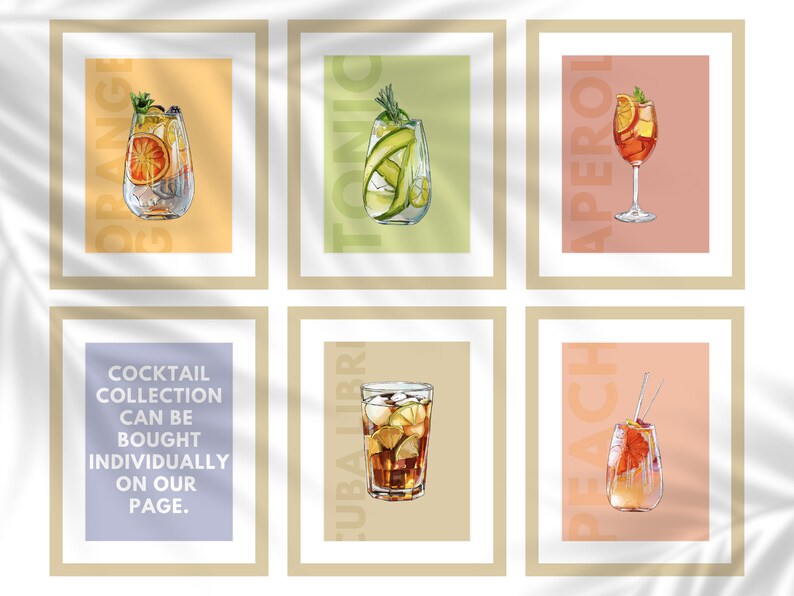 Cocktail Collection Printable Art - Etsy