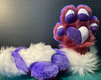 Fursuit Puffy Paws Green/white/black - Etsy