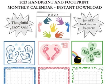 Monthly Handprint - Etsy