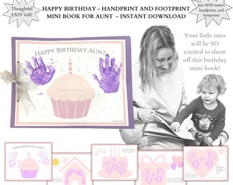 Happy Birthday Grandma - Handprint and Footprint - Mini Book (birthday ...