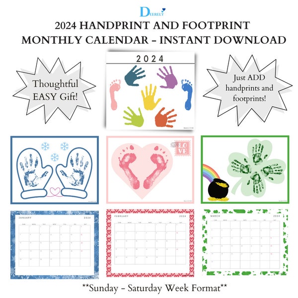 2024 Handprint Calendar - Etsy
