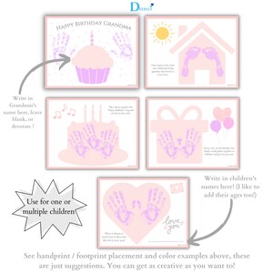 Happy Birthday Grandma - Handprint and Footprint - Mini Book (birthday ...