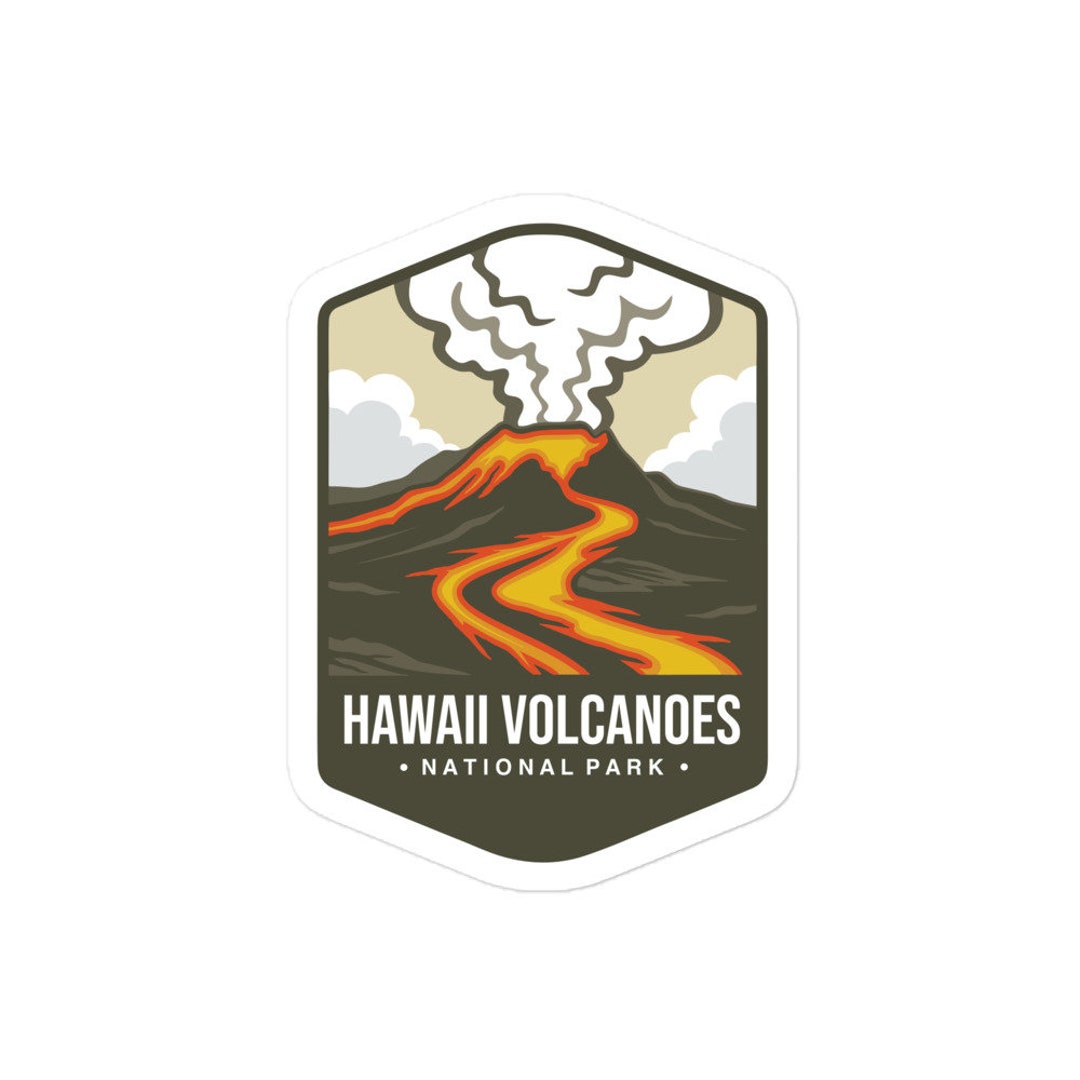 Hawaii Volcanoes National Park - Bubble-free Stickers - Etsy