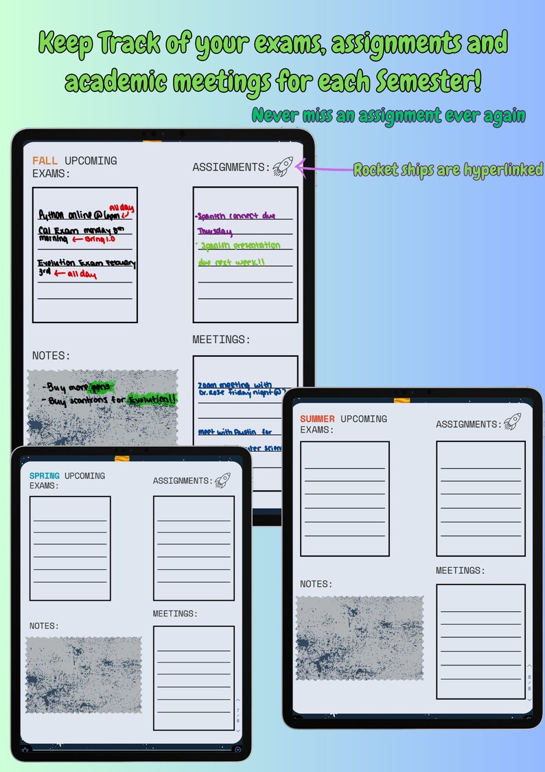 Student Planner | Academic Planner | College Planner | Digital Planner ...