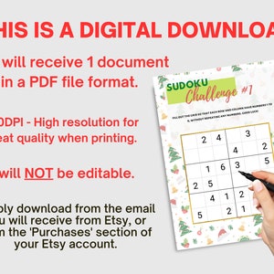 Printable Christmas Sudoku Puzzles - Christmas Games Printable ...