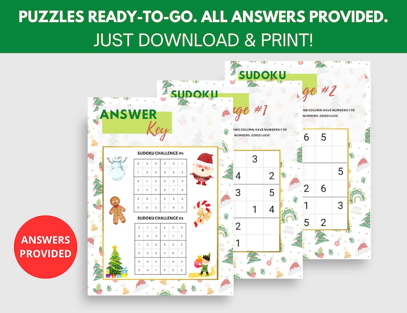 Printable Christmas Sudoku Puzzles - Christmas Games Printable ...