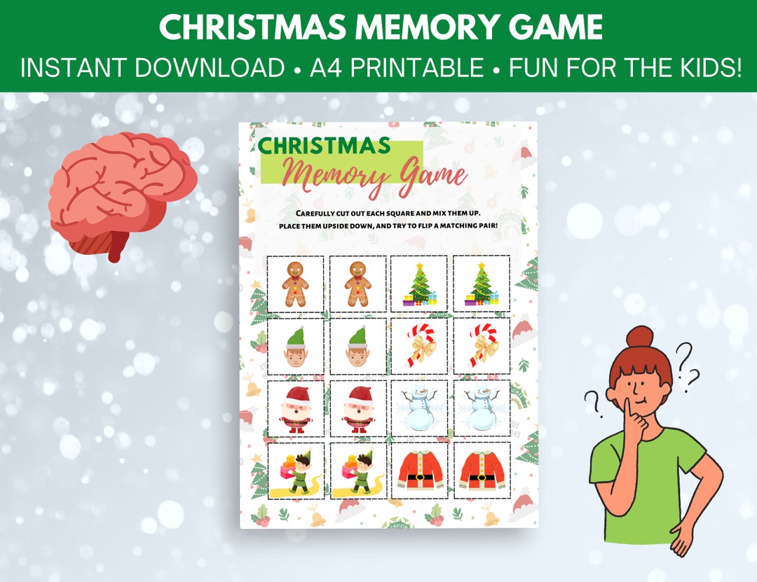 Christmas Memory Game, Christmas Games Printable, Christmas Party Game ...