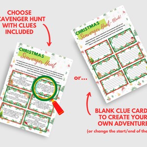 Christmas Scavenger Hunt Printable, Christmas Games Printable, Treasure ...