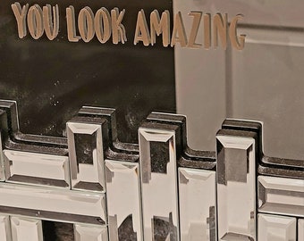 Custom Text Mirror Decal, Custom Bathroom Mirror Decal, Custom Mirror ...