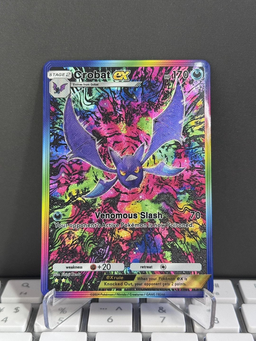 Custom TCG Pocket #22 [ENG] Crobat Ex - Textured Shinning - Etsy