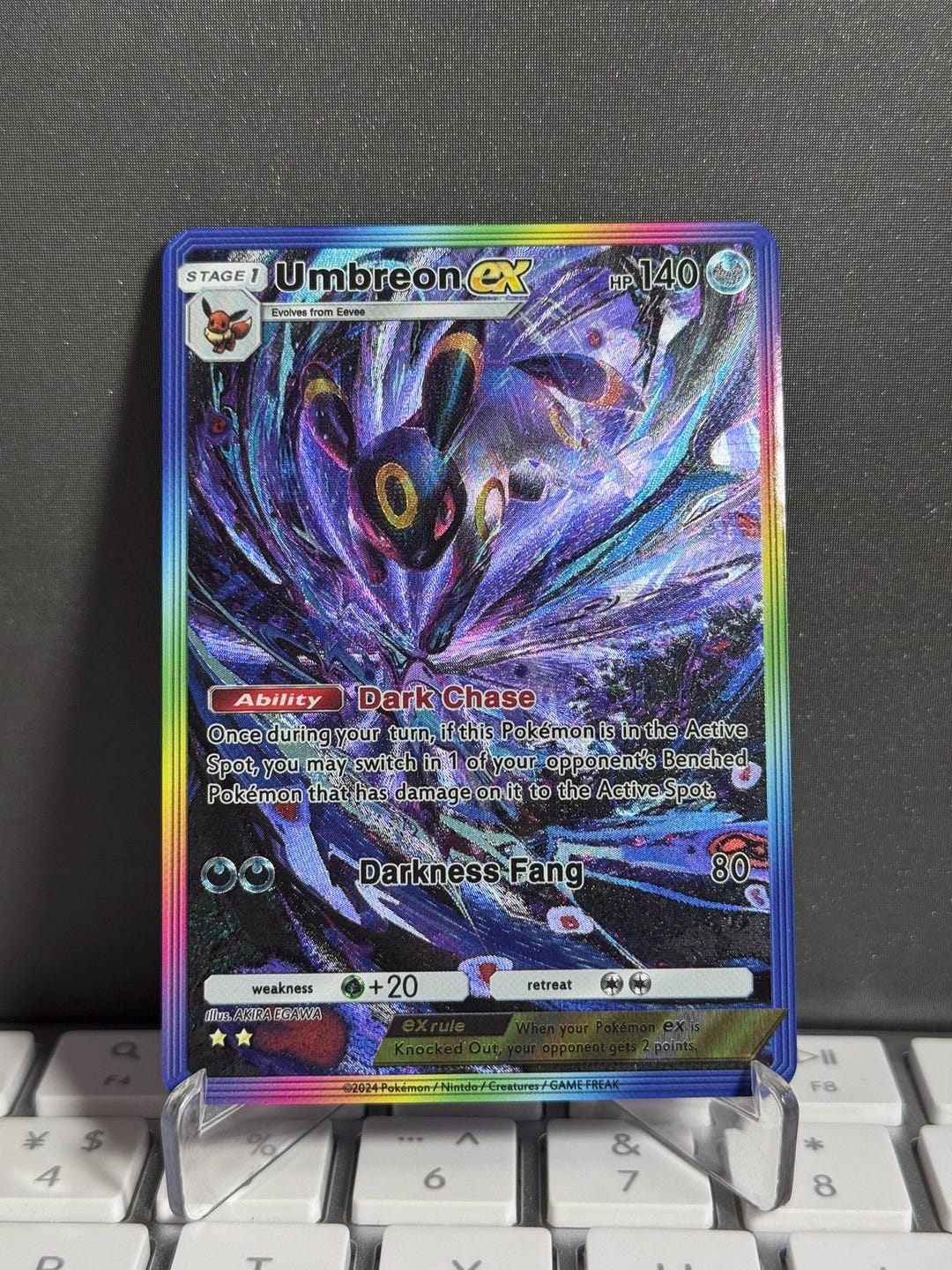 Custom TKG Pocket #20 [ENG] Umbreon ex - Textured Shinning - Etsy.de