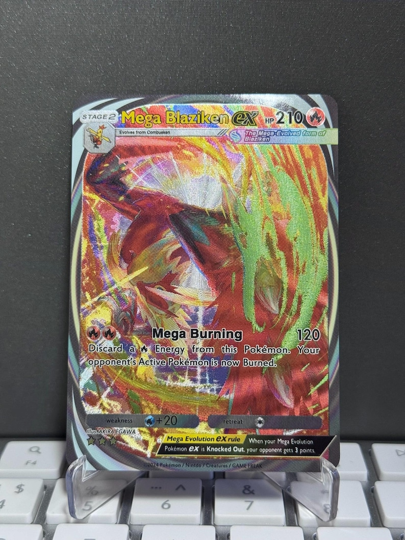 Custom TCG Pocket [ENG] Mega Blaziken Ex - Textured Shinning - Etsy